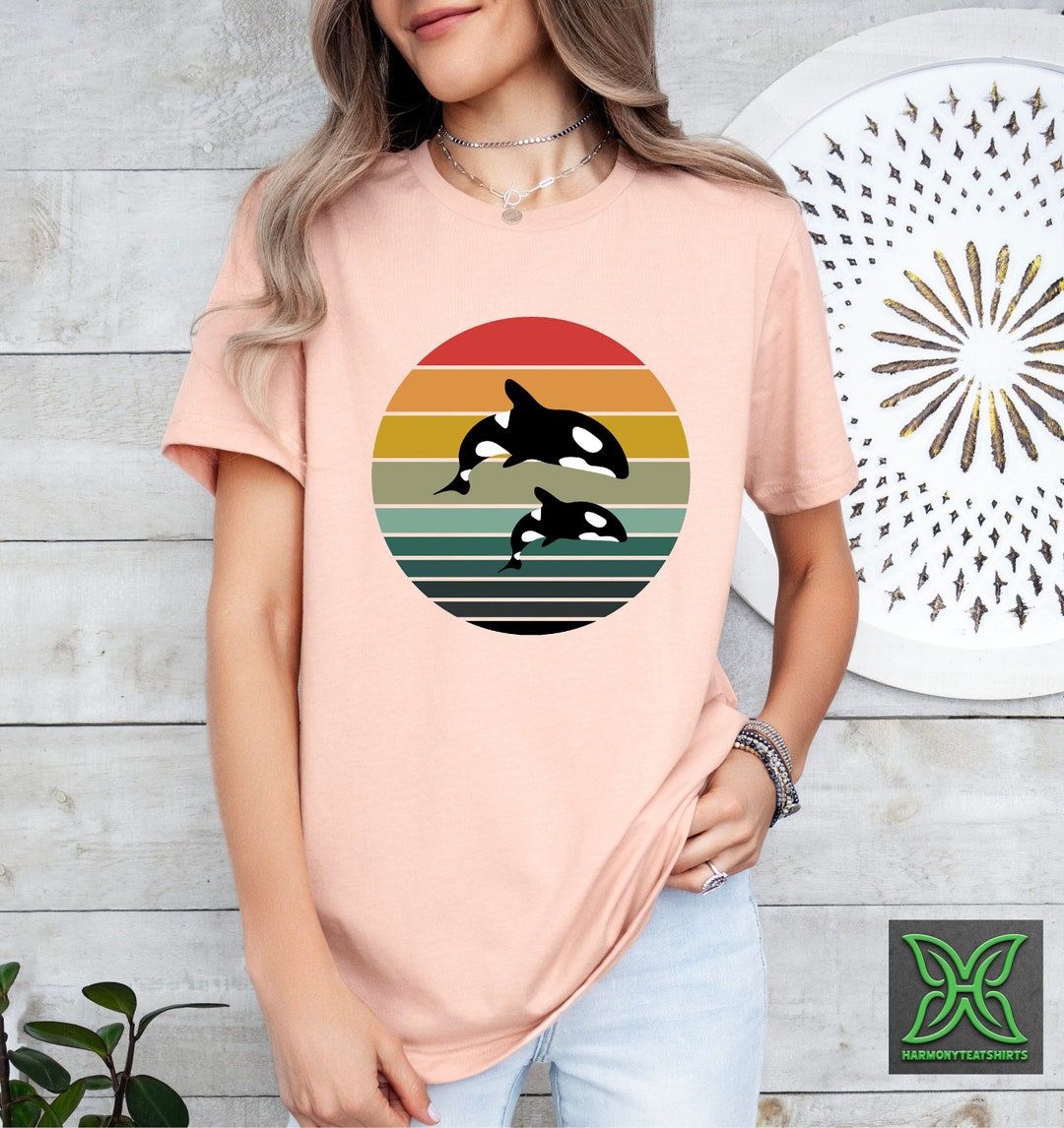 Orca Sunset Shirt,orca T Shirt, Orca Whale Gift, Summer Tees,orca Lover ...
