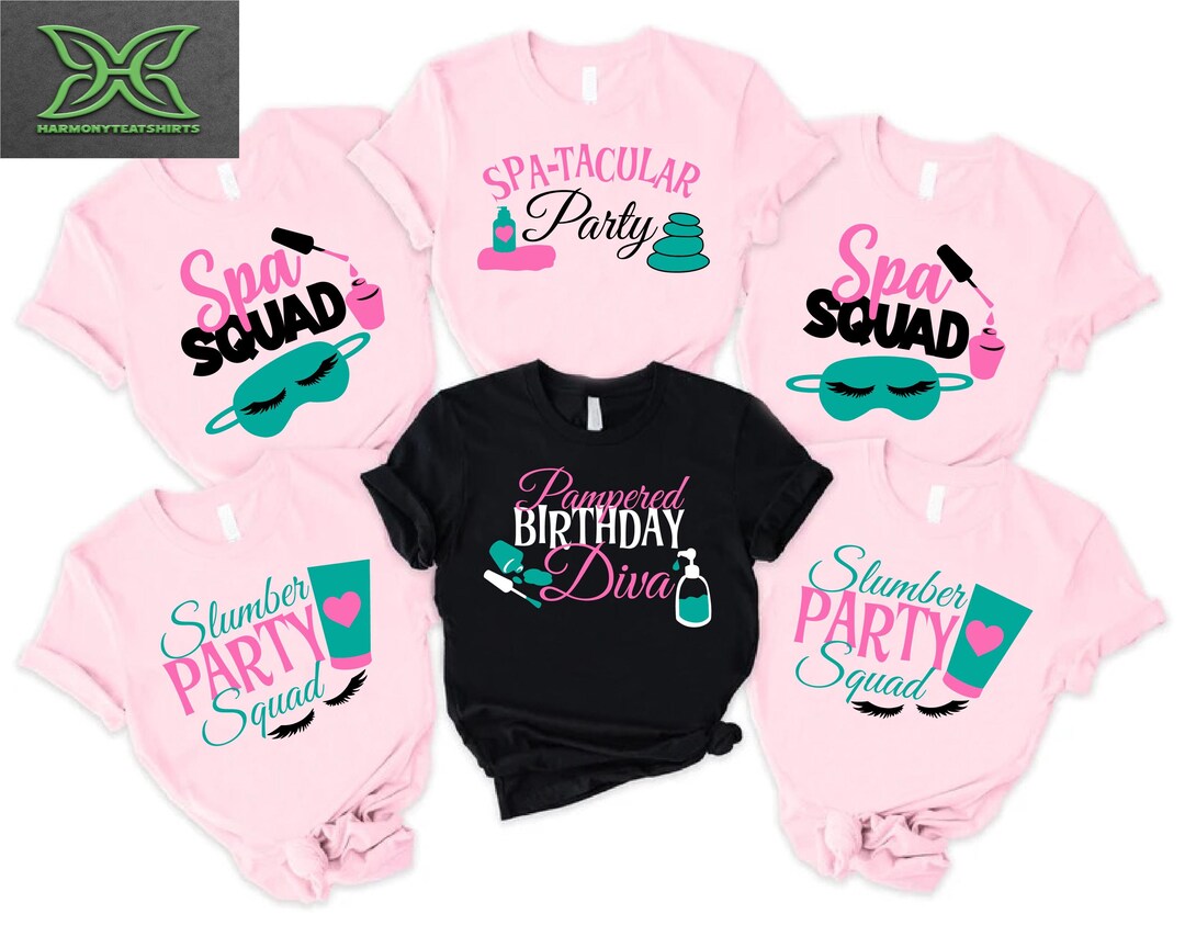 Spa Squad Tshirt,girls Spa Party Tee, Spa Day Birthday Matching Tee ...