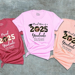 Personalized Graduation Matching Tshirt,photo Grad Shirt, Custom Senior ...