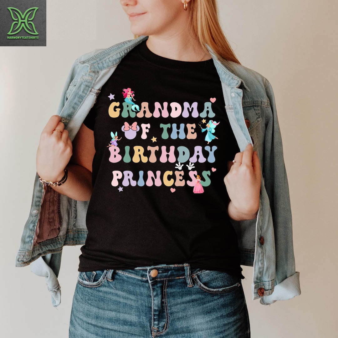 Grandma of the Birthday Princess Shirt,disneyland Birthday Princess ...