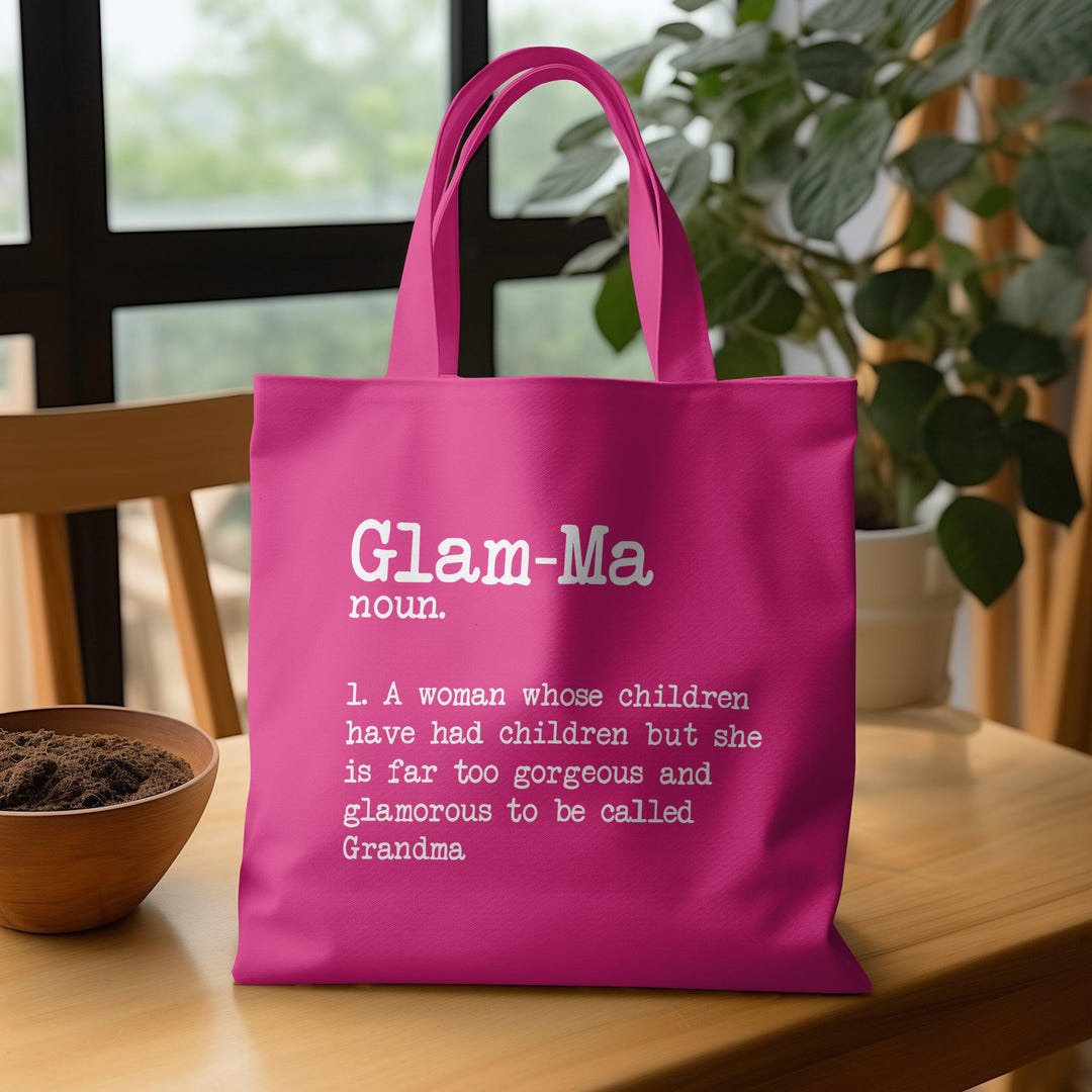 Glamma Tote Bag,canvas Tote Bag With Glam-ma Dictionary Definition ...
