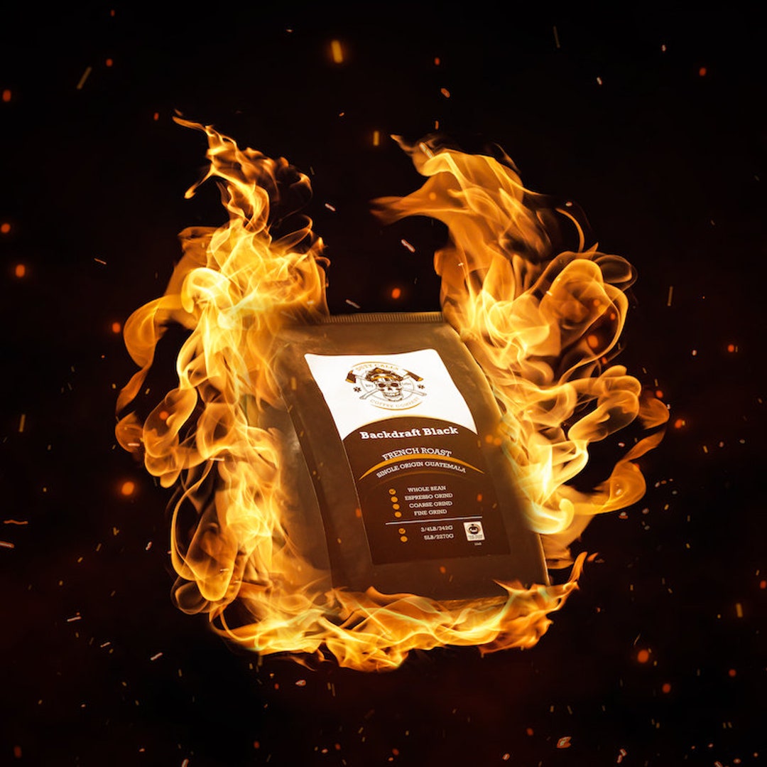 Backdraft Black Fair Trade Coffee, French Roast, Medium Bold - Etsy