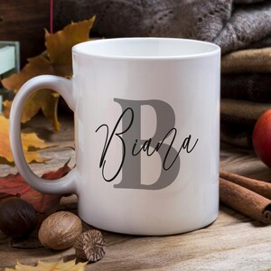 Monogram Initial Name Mug, Customized Name Mug, Coffee Mug ...