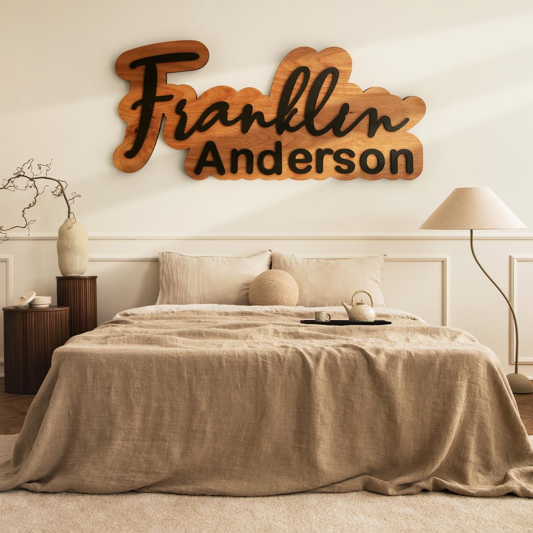 Custom Wood Name Sign, Company Name Sign, Above Crib Name Sign, Wooden ...