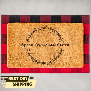 Lord of the Rings Doormat, Speak Friend and Enter Doormat, LOTR ...