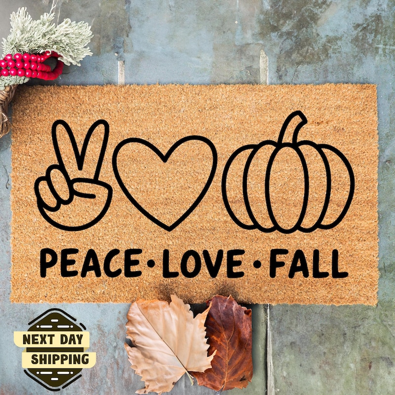 Peace Doormat - Etsy