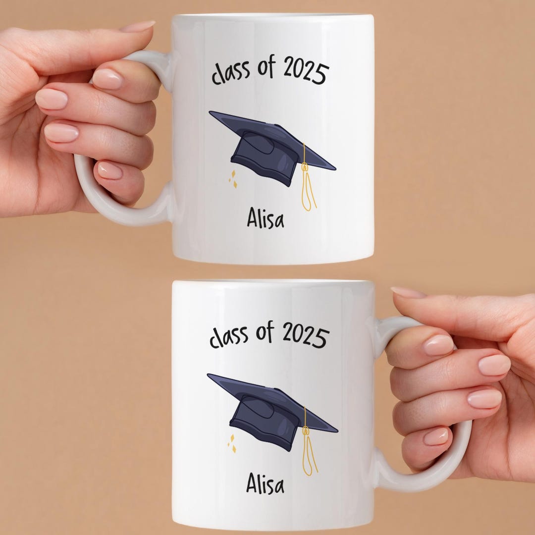 Custom Graduation Cap Mug, University Coffee Mug, Graduation Mug, Class ...