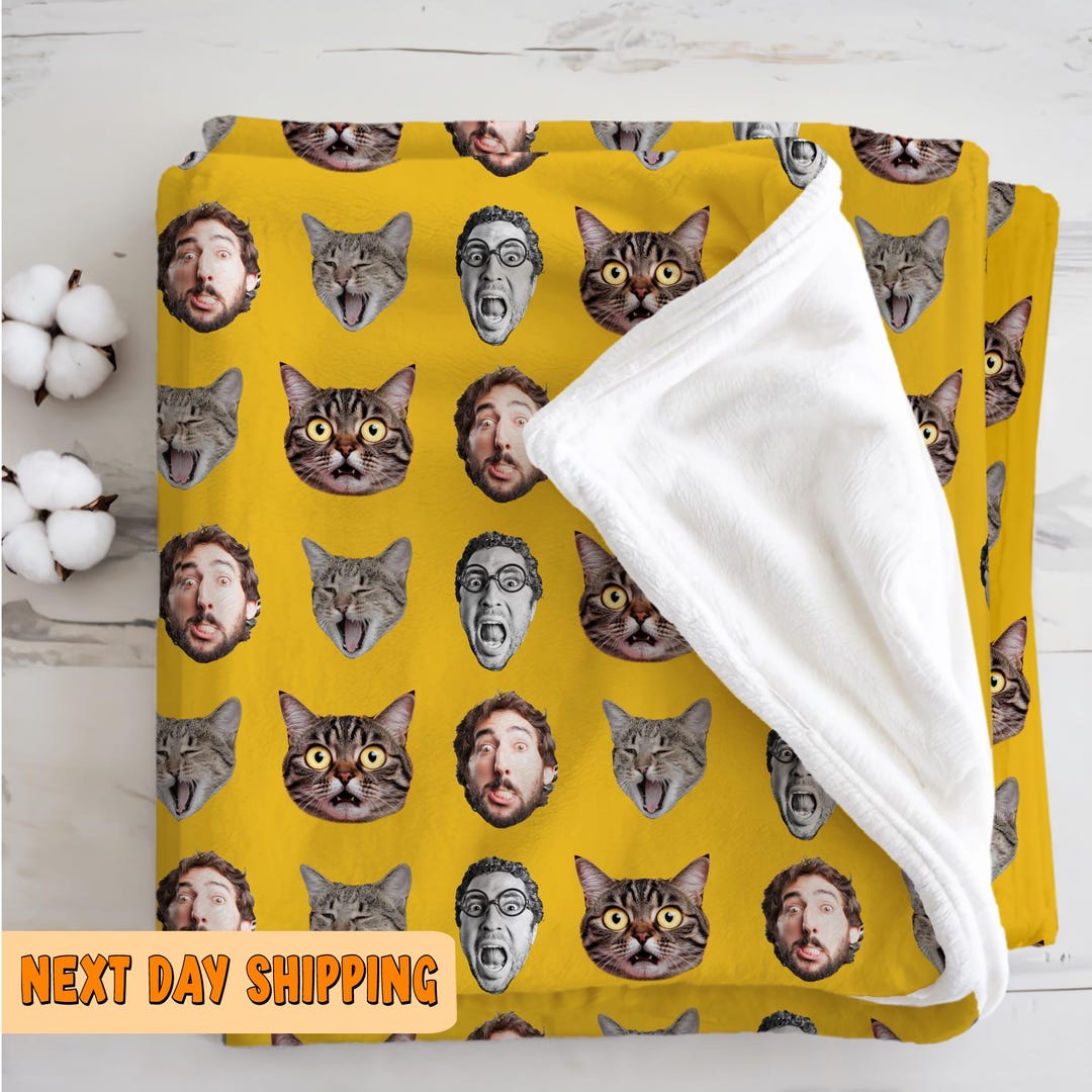 Personalized Faces Blanket, Picture Blanket, Custom Blanket ...