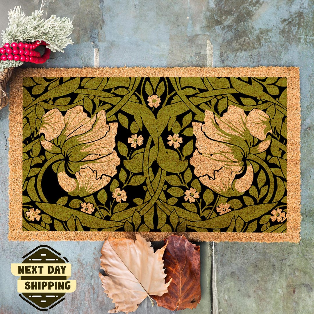 Greenery Doormat, Welcome Decor, Welcome Floral Welcome Mat, Houseplant ...