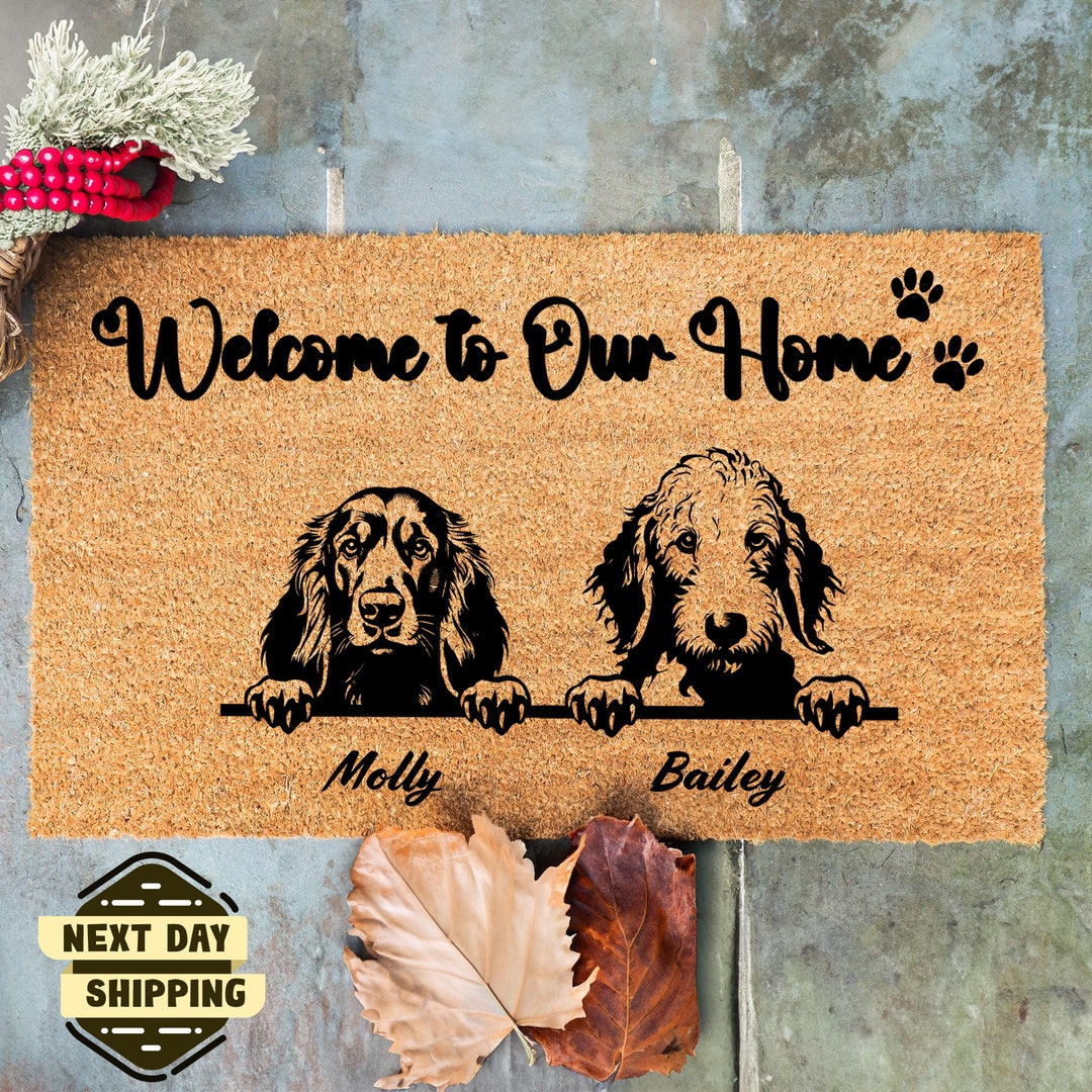Personalized Dog Gift, Dog Welcome Mat, Unique Dog Gift, Housewarming ...