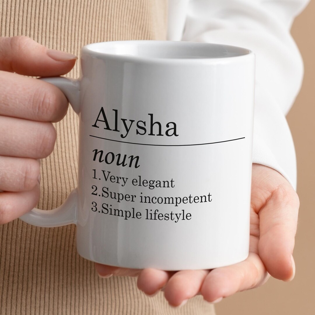 Custom Name Definition Mug, Personalized Mug, Name Meaning Gift ...
