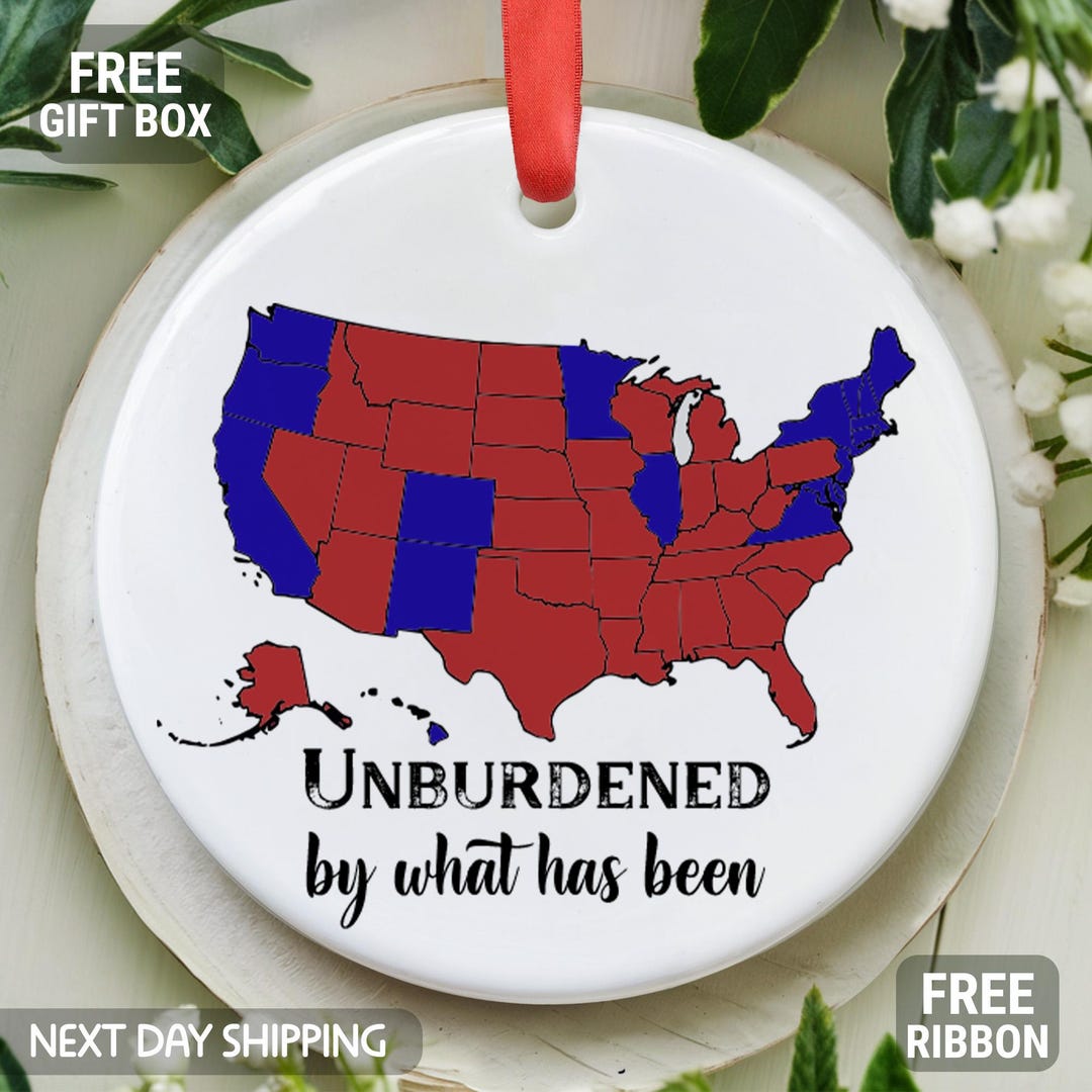 Election 2024 Map Ornament, Donald Trump Ornament, Election 2024 ...