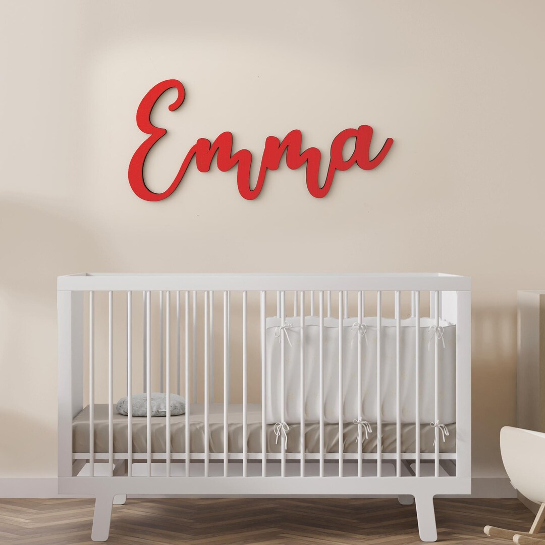 Custom Nursery Name Sign, Nursery Wall Decor, Wooden Monogram, Baby ...