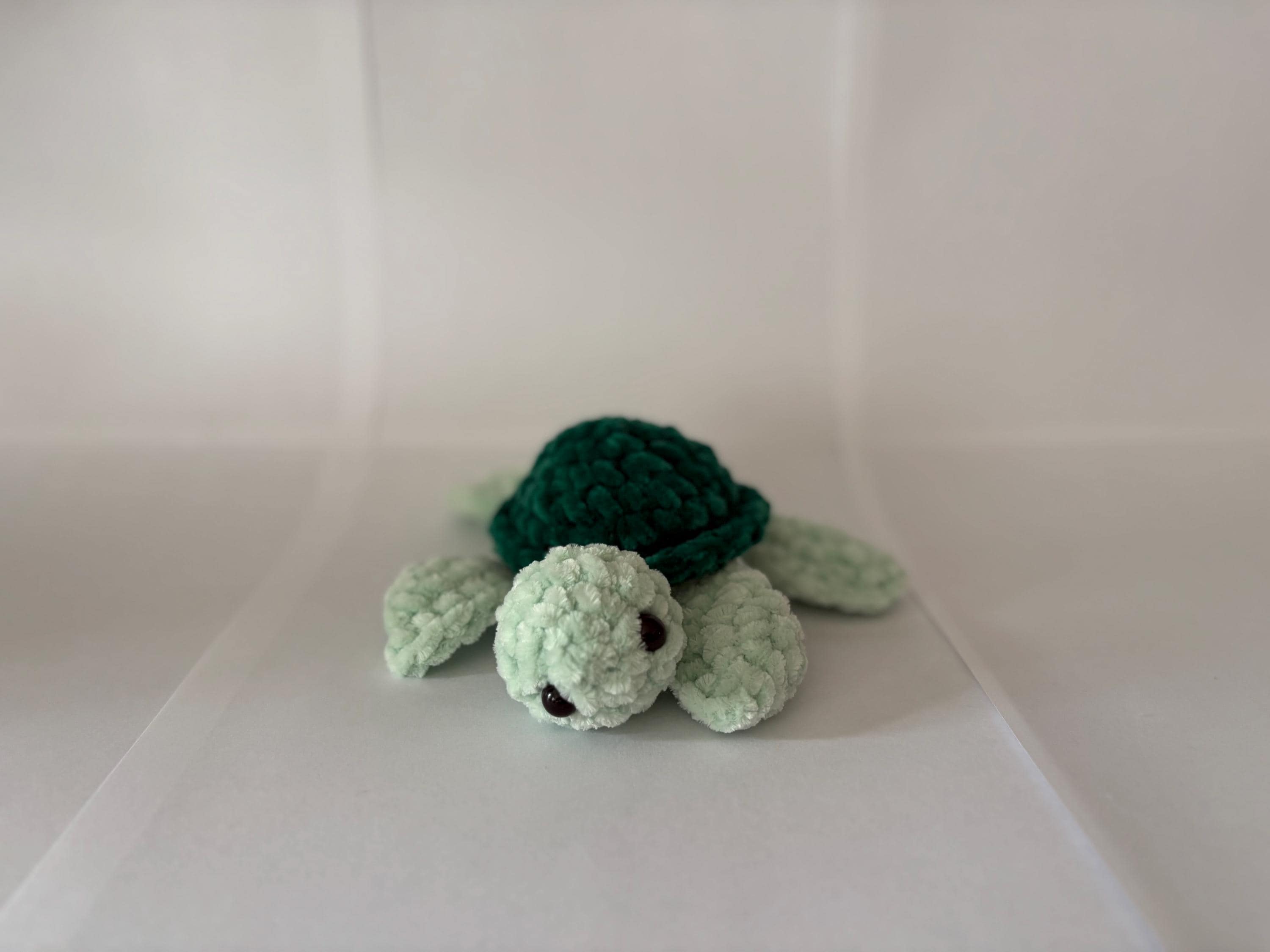 Tiny Cute Baby Mini Small Crochet Amigurumi Turtle Tortoise Stuffed ...