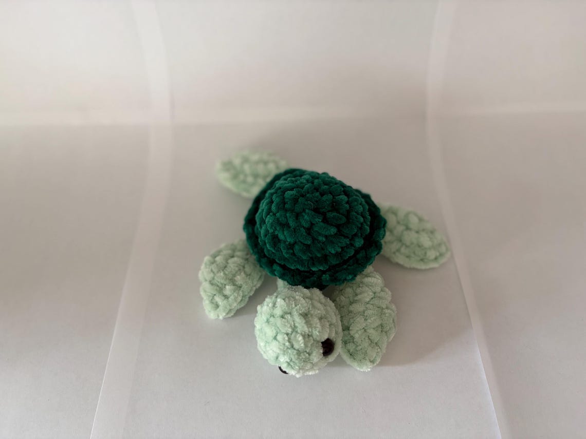 Tiny Cute Baby Mini Small Crochet Amigurumi Turtle Tortoise Stuffed ...