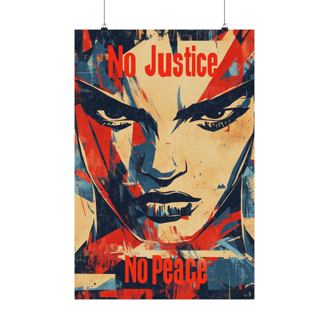 No Justice No Peace Poster Wall Art Social Justice Poster for Home ...