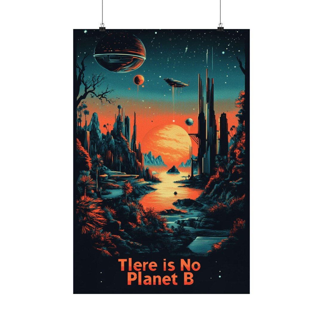 There is No Planet B Poster Wall Art Environmental Save the Planet ...