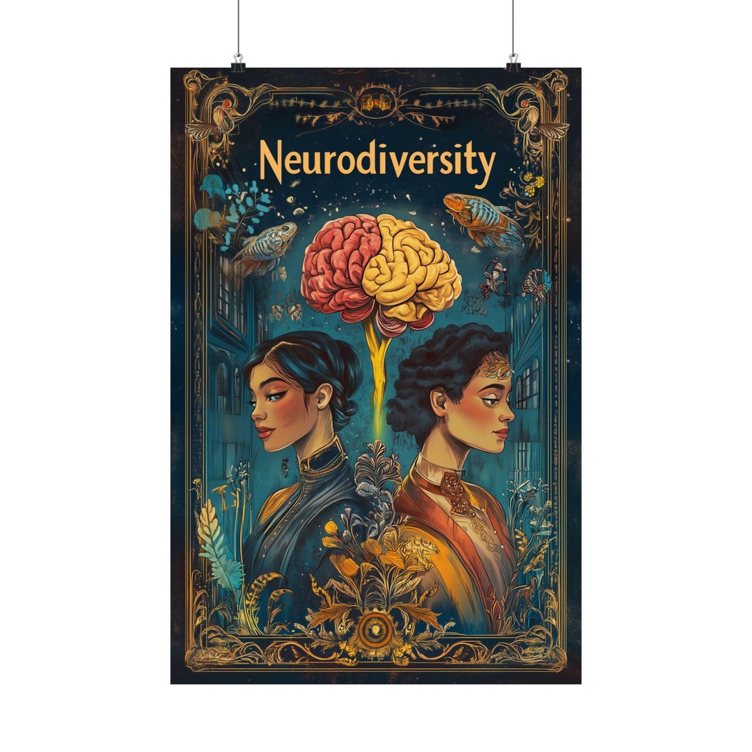 Neurodiversity Poster Wall Art Mental Health Poster Celebrate ...