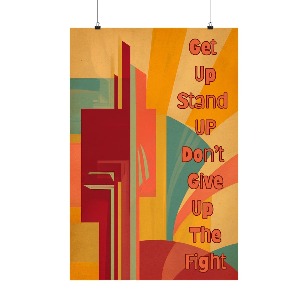 Get up Stand up Poster: Iconic Protest Art Classic Song Print ...