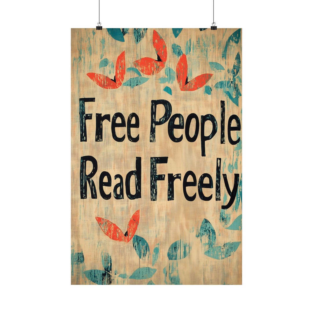Free People Read Freely Poster Wall Art Protest Sign Resistance Art ...