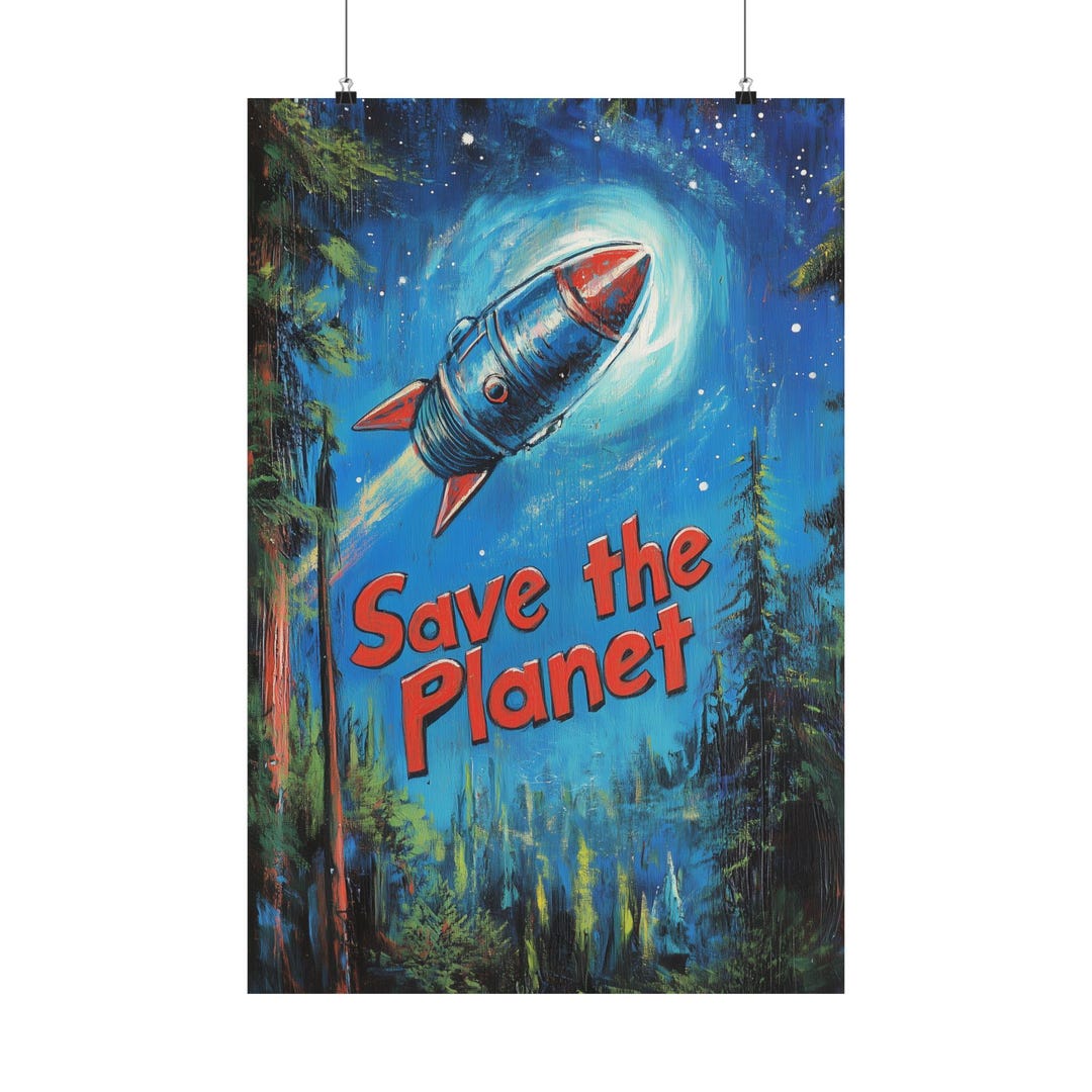 Cool Retro Nature Lover Poster Wall Art Environmentalism Activist ...