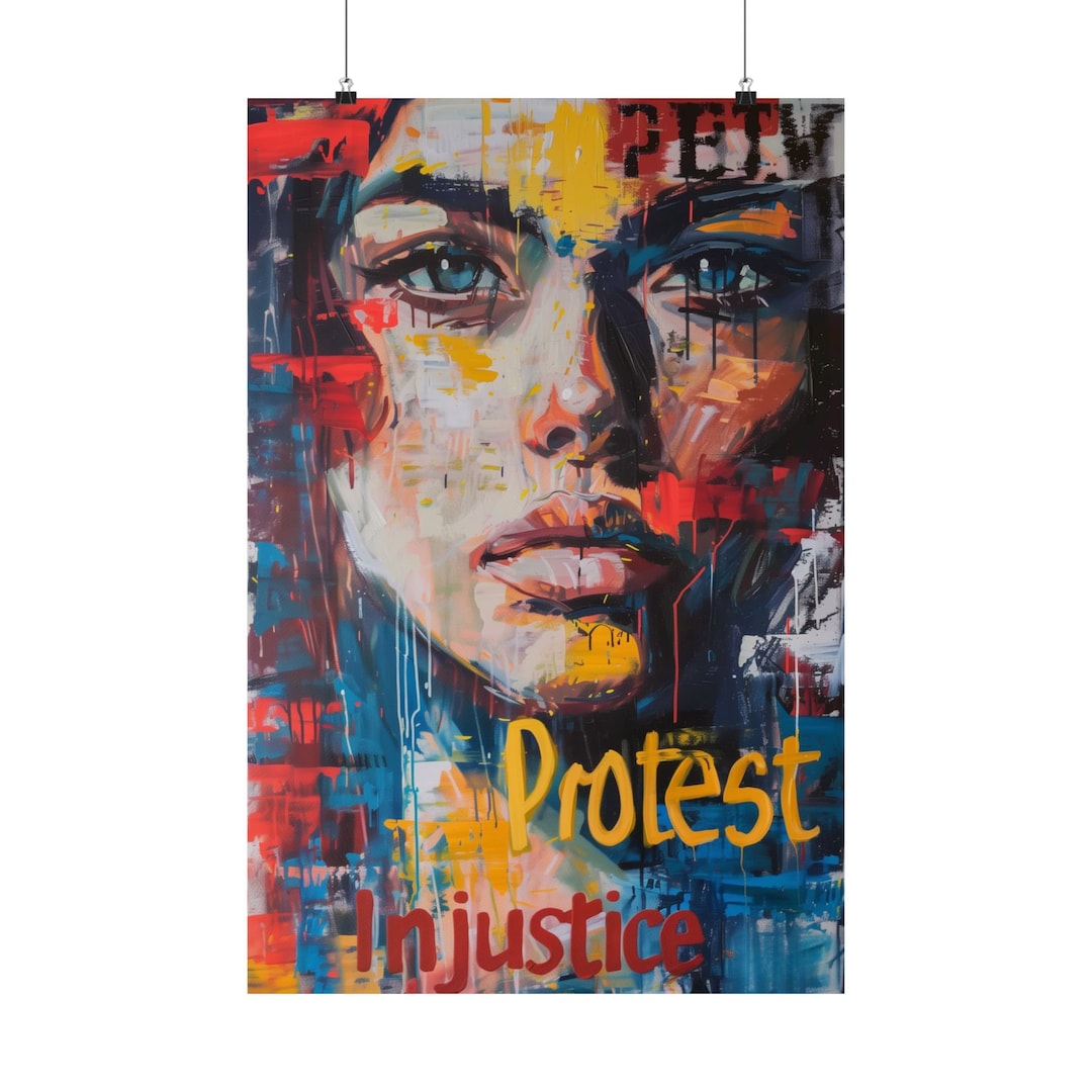 Protest Injustice Poster Activist Political Wall Art for Home Office or ...