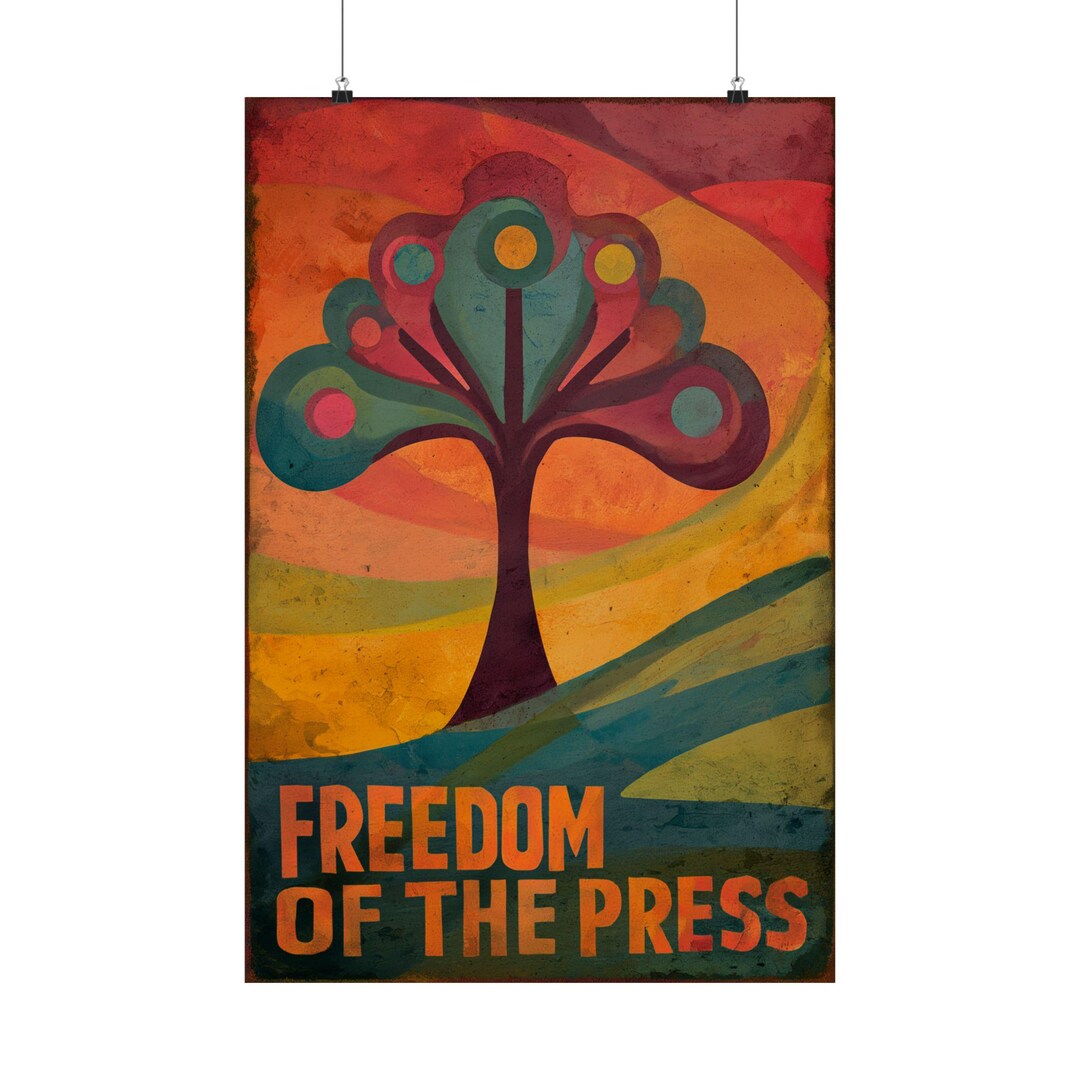 Freedom of the Press Poster: Colorful Journalism Wall Art - Etsy