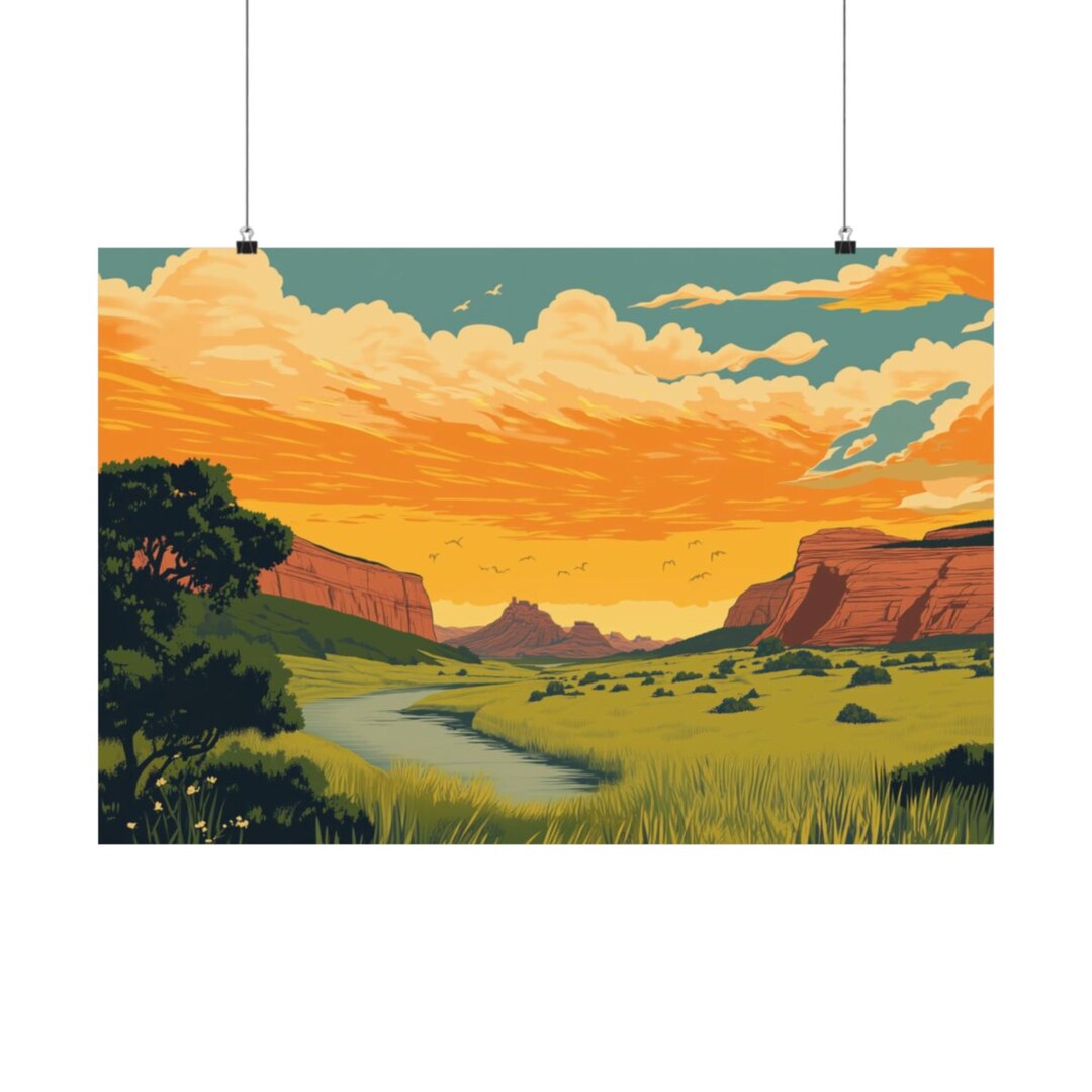 Gorgeous Landscape Nature Lover Poster Wall Art Support the Environment ...