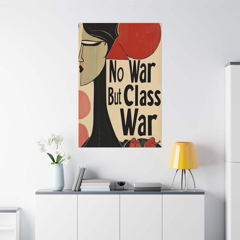 No War but Class War Poster: Retro Political Art Print - Etsy