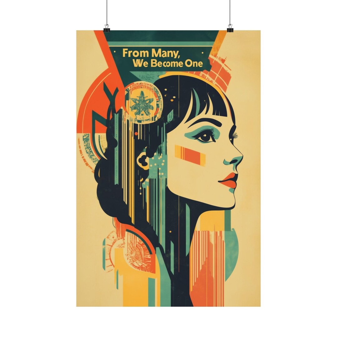 From Many We Become One Poster Wall Art America's Motto E Pluribus Unum ...