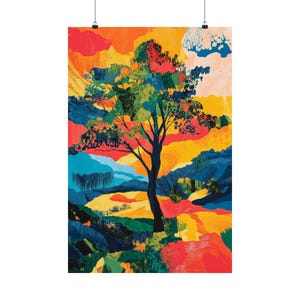 Beautiful Colorful Nature Poster Wall Art Save the Environment One Tree ...
