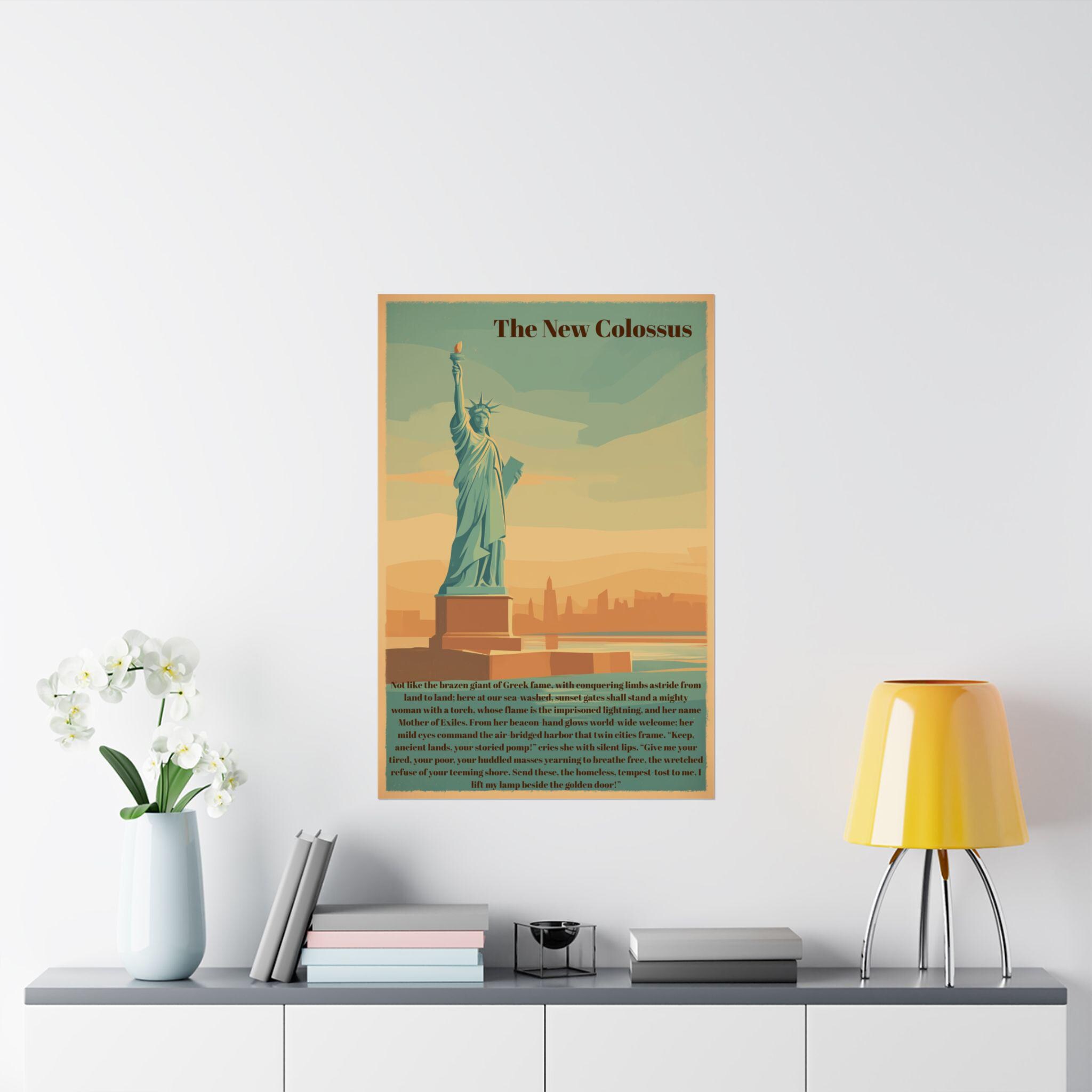 Statue of Liberty Poster: the New Colossus Poem, Immigration Art - Etsy