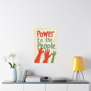 Power to the People Poster Wall Art Empowering Art for Activists ...