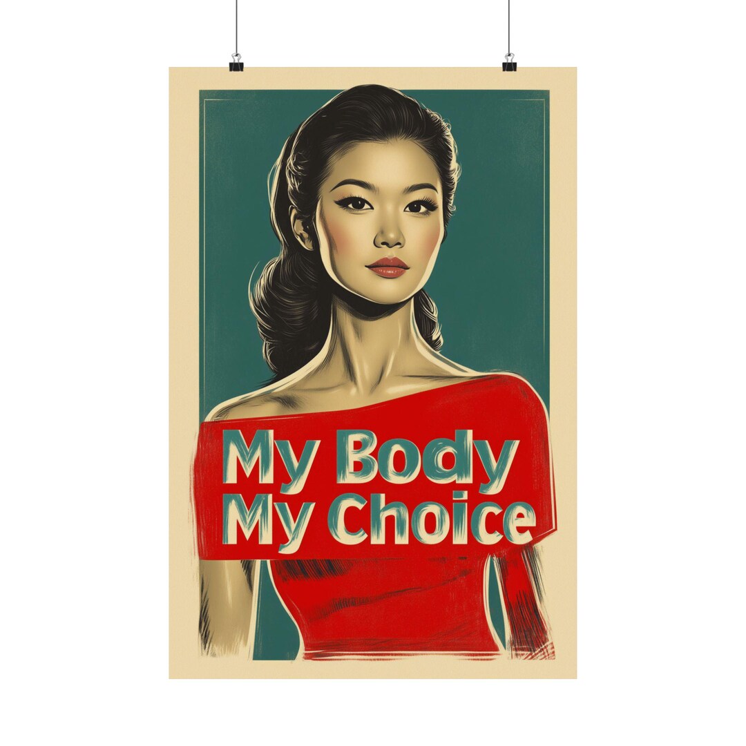 My Body My Choice Poster Wall Art Pro Choice Women's Rights Poster for ...