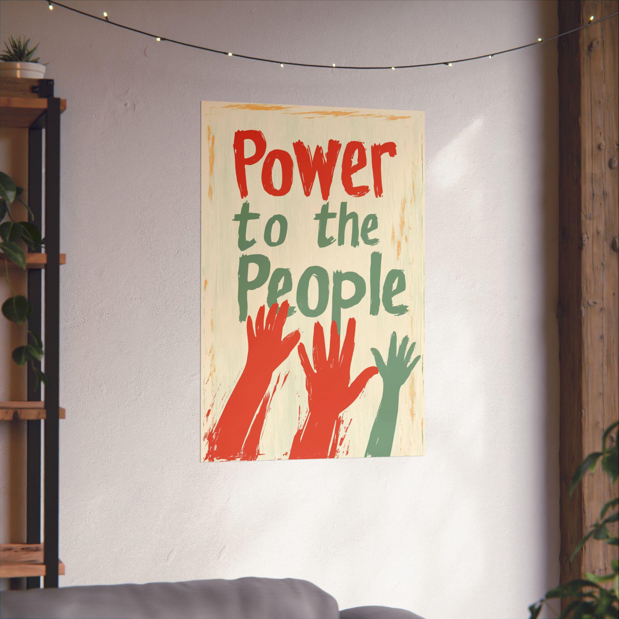 Power to the People Poster Wall Art Empowering Art for Activists ...