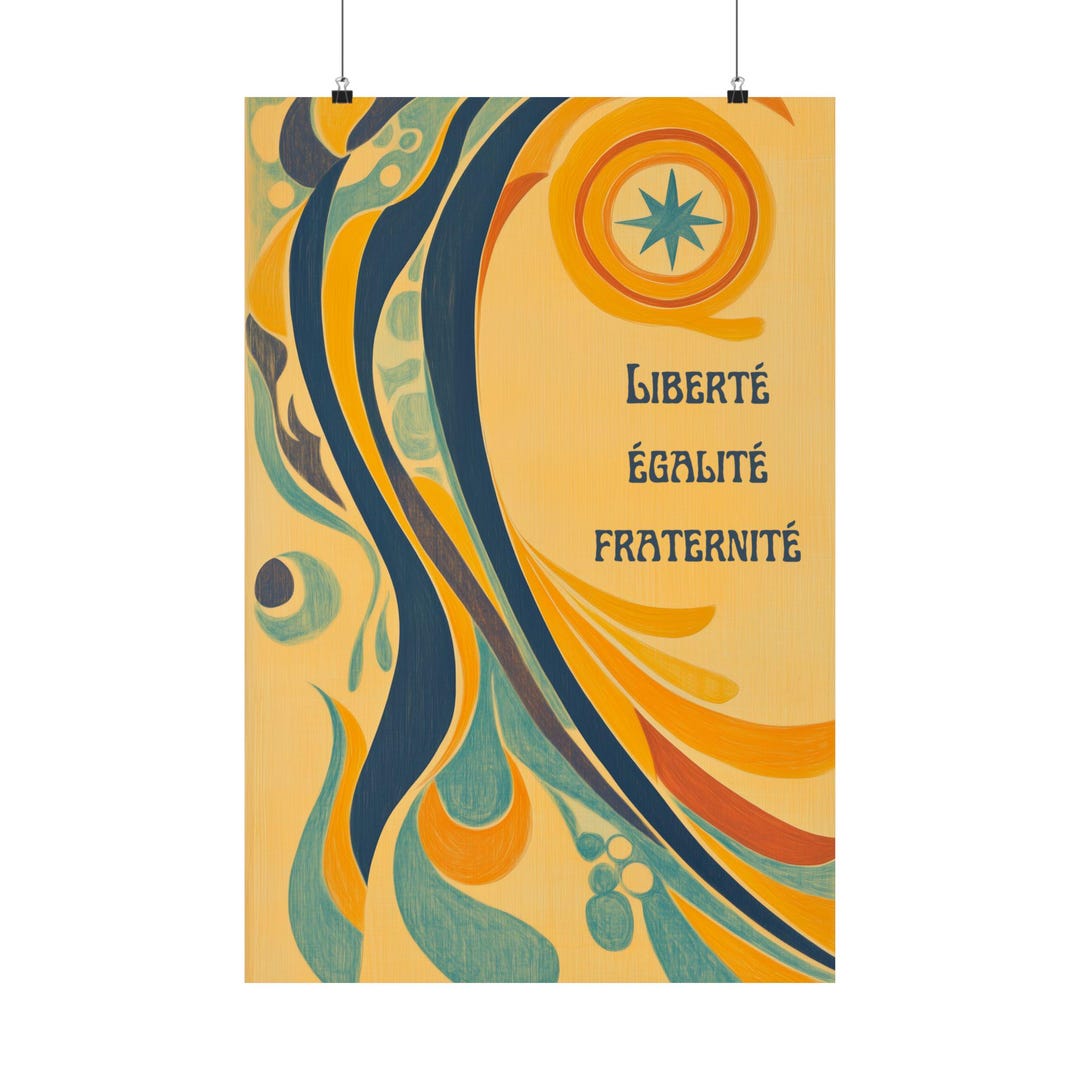 Liberté égalité Fraternité Poster Wall Art French National Motto ...