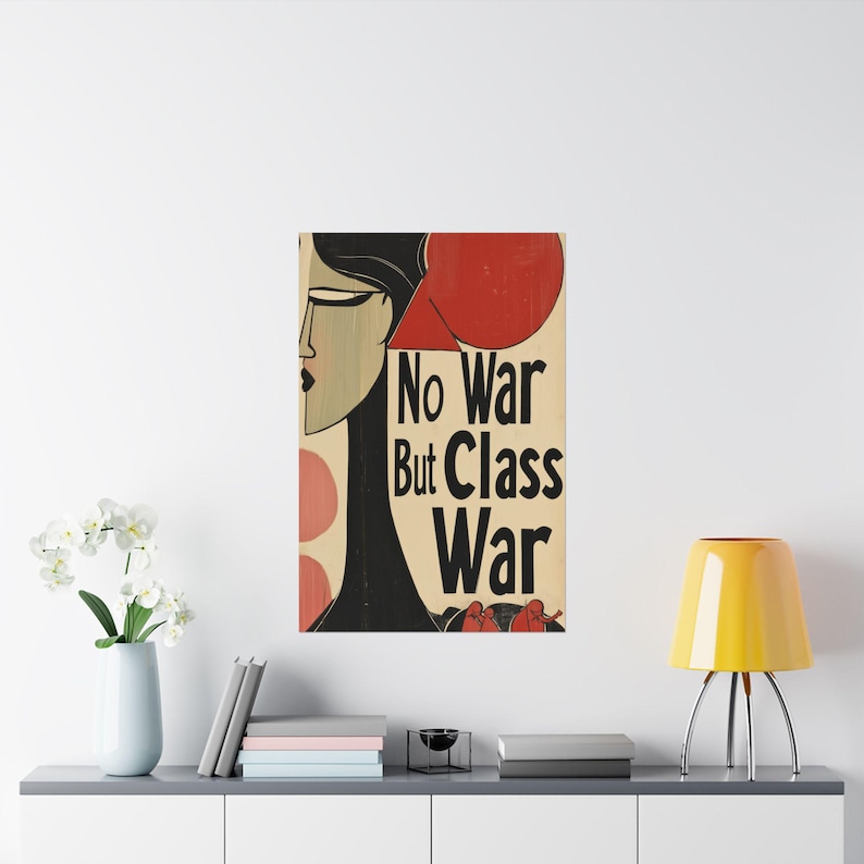 No War but Class War Poster: Retro Political Art Print - Etsy