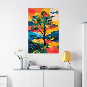Beautiful Colorful Nature Poster Wall Art Save the Environment One Tree ...