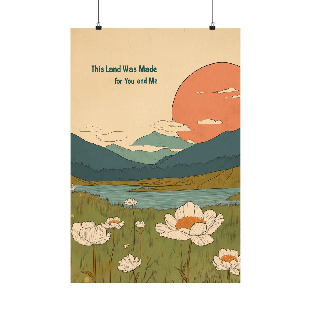 Woody Guthrie Poster: This Land Was Made for You and Me - Protest Art ...