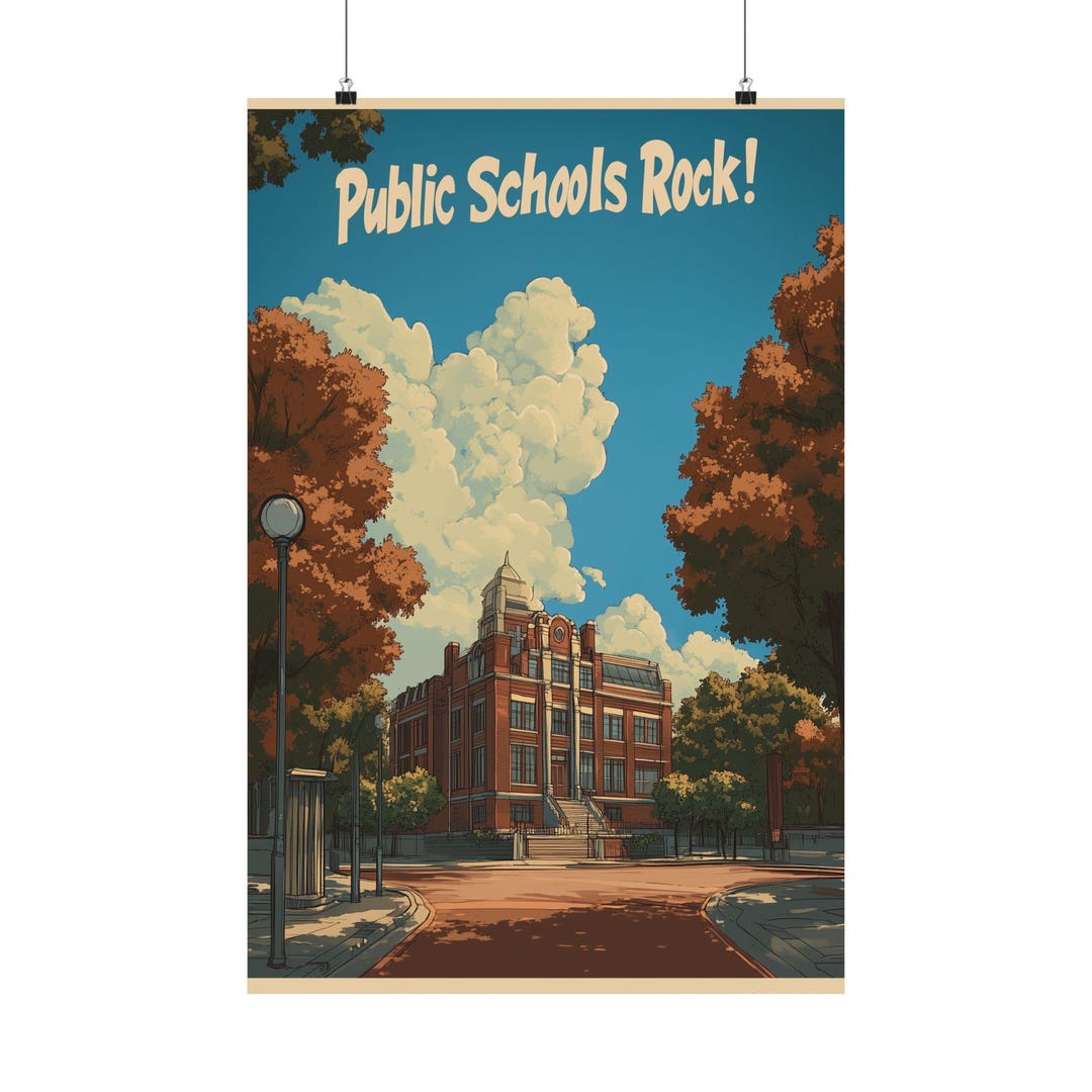 Public School Rock Poster Wall Art Support Education and the Foundation ...