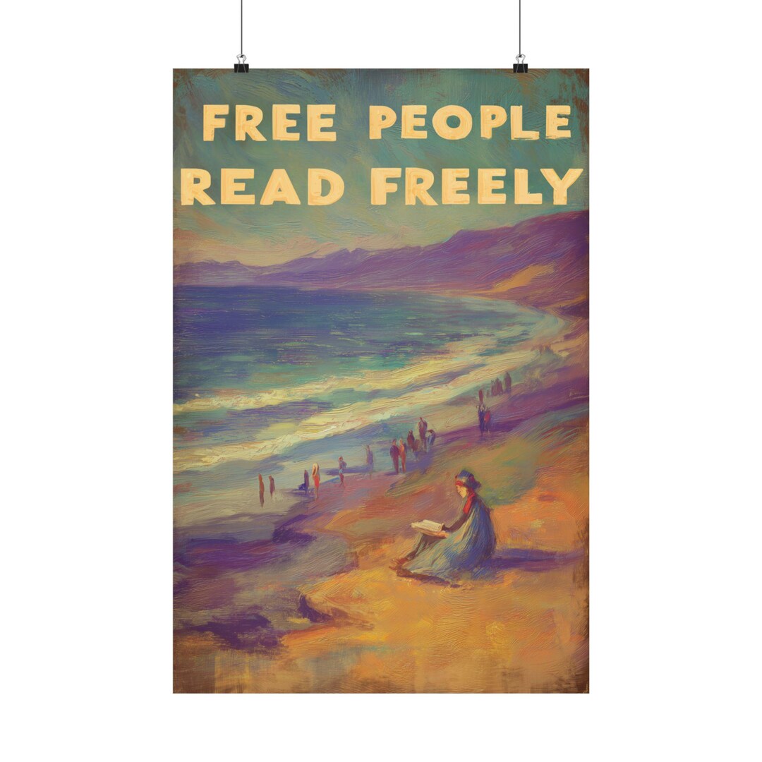 Free People Read Freely Poster: Vintage Style Protest Art - Etsy