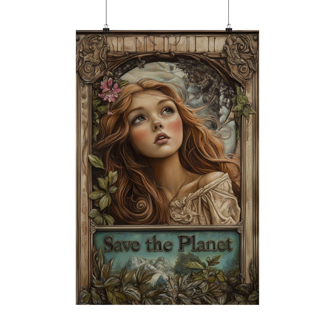 Save the Planet Poster Wall Art Support the Environment Poster for Home ...