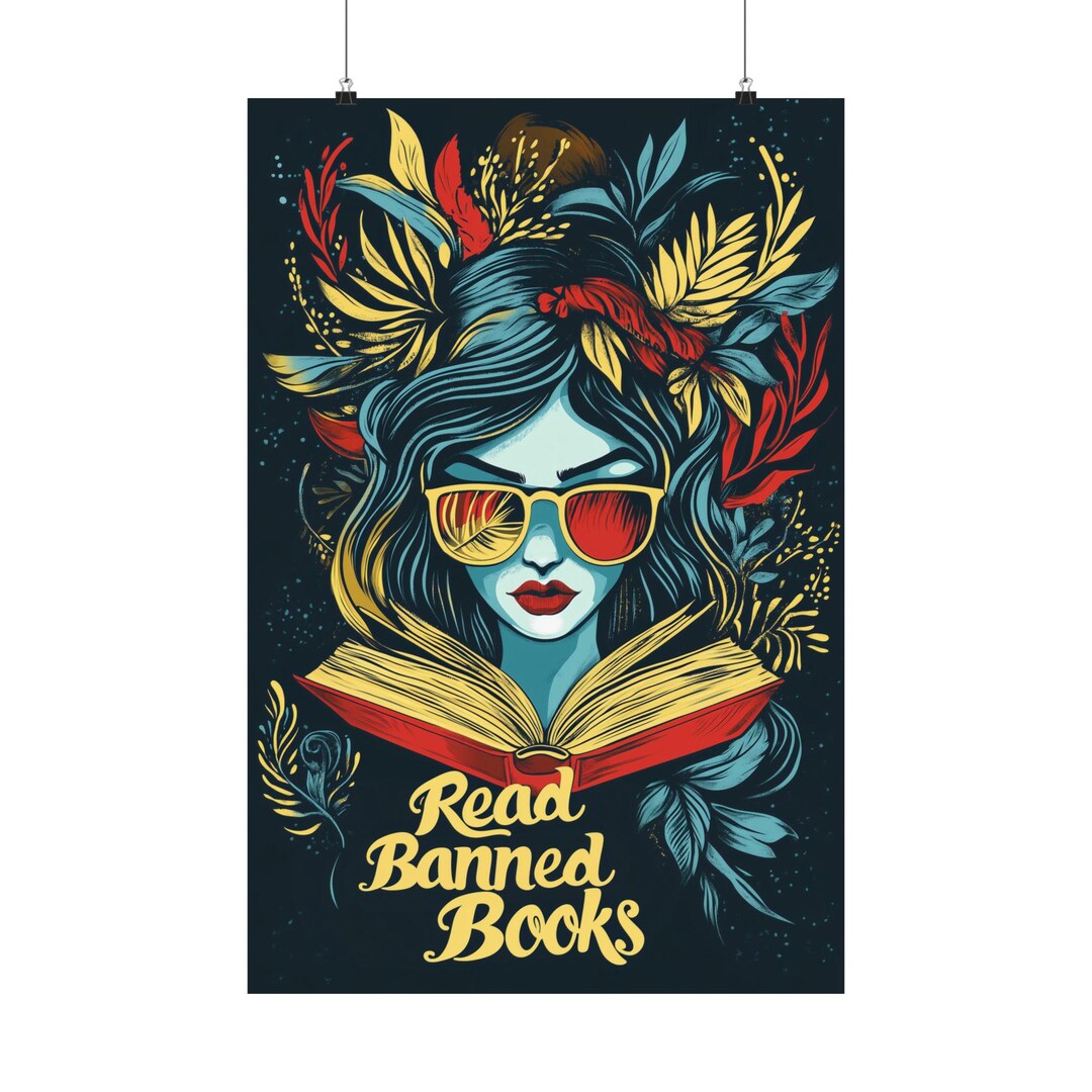 Read Banned Books Poster Wall Art Freedom of Thought Poster Freedom of ...