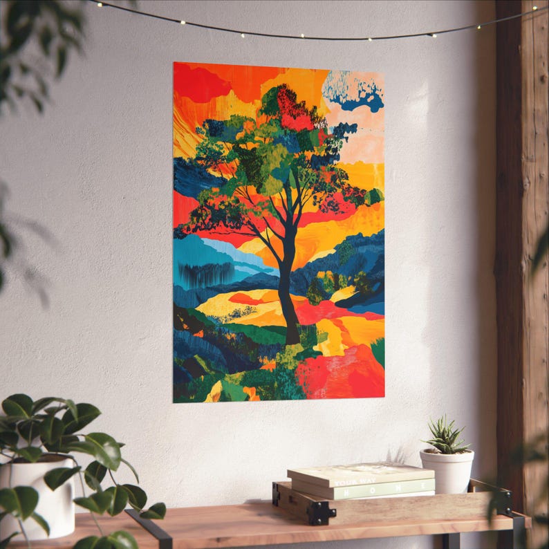 Beautiful Colorful Nature Poster Wall Art Save the Environment One Tree ...