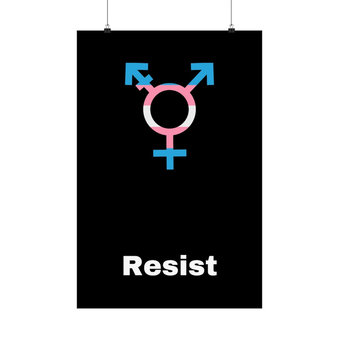 Trans Rights Poster Wall Art Powerful Statement Poster Support Trans ...