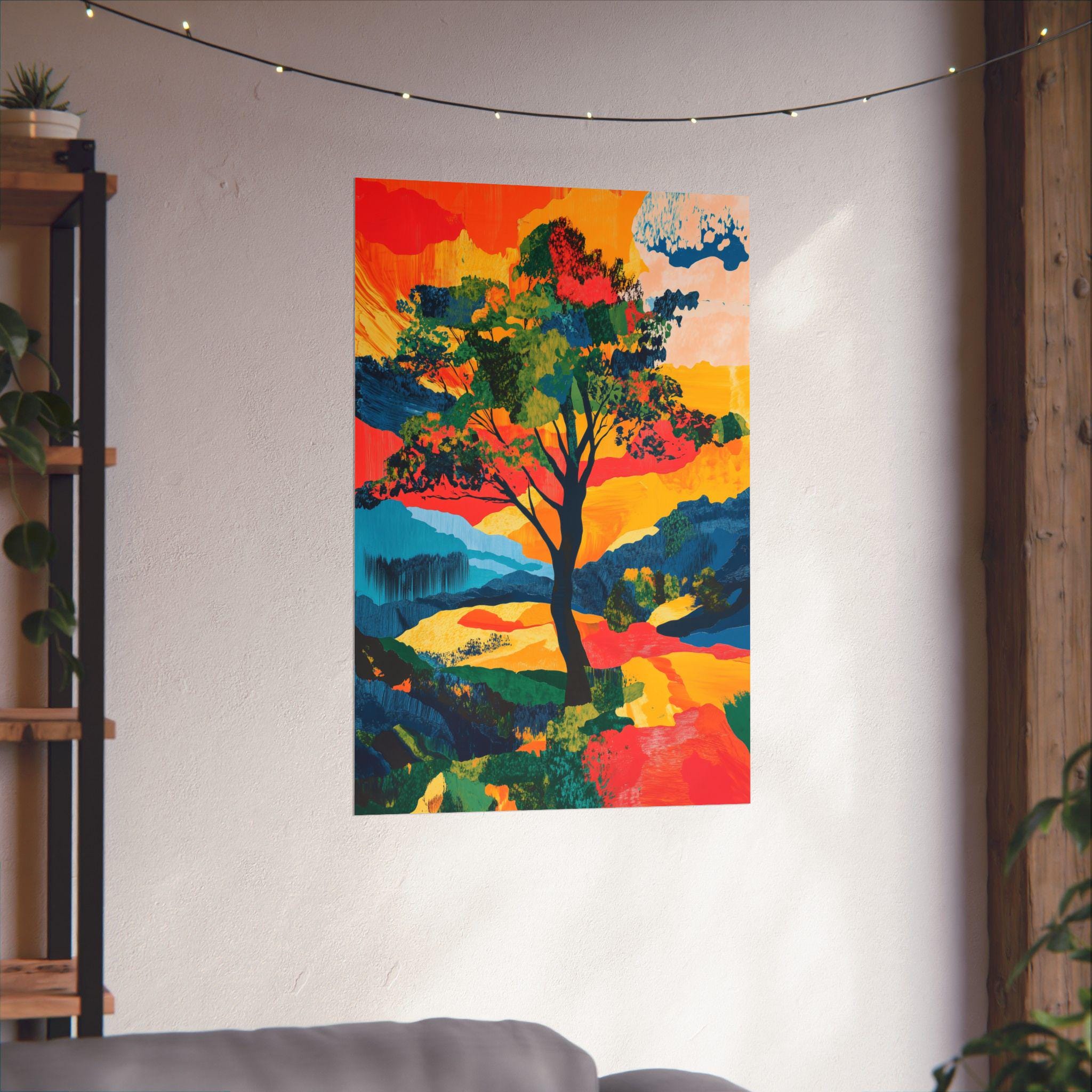 Beautiful Colorful Nature Poster Wall Art Save the Environment One Tree ...