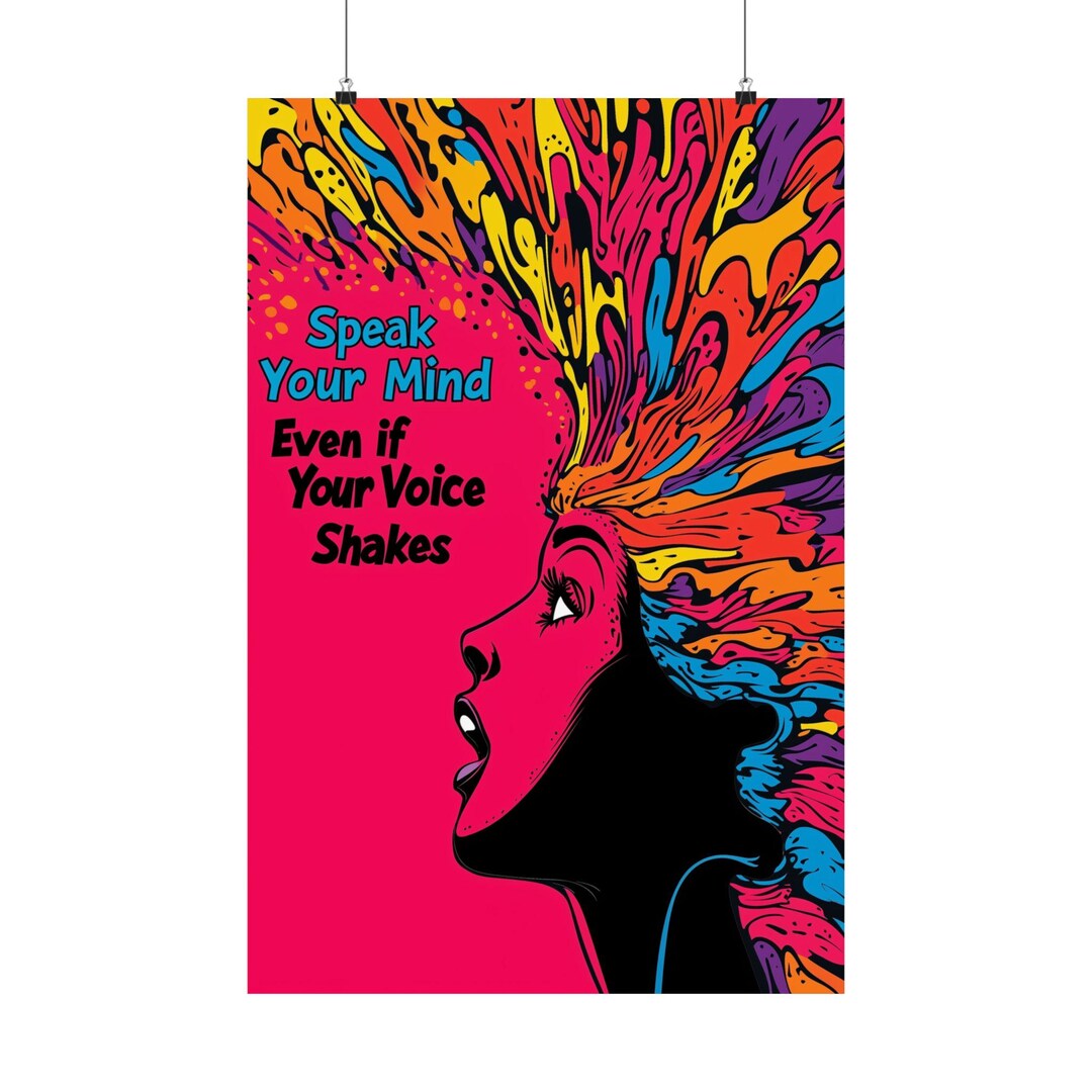 Speak Your Mind Poster: Vibrant Pop Art Activist Statement - Etsy
