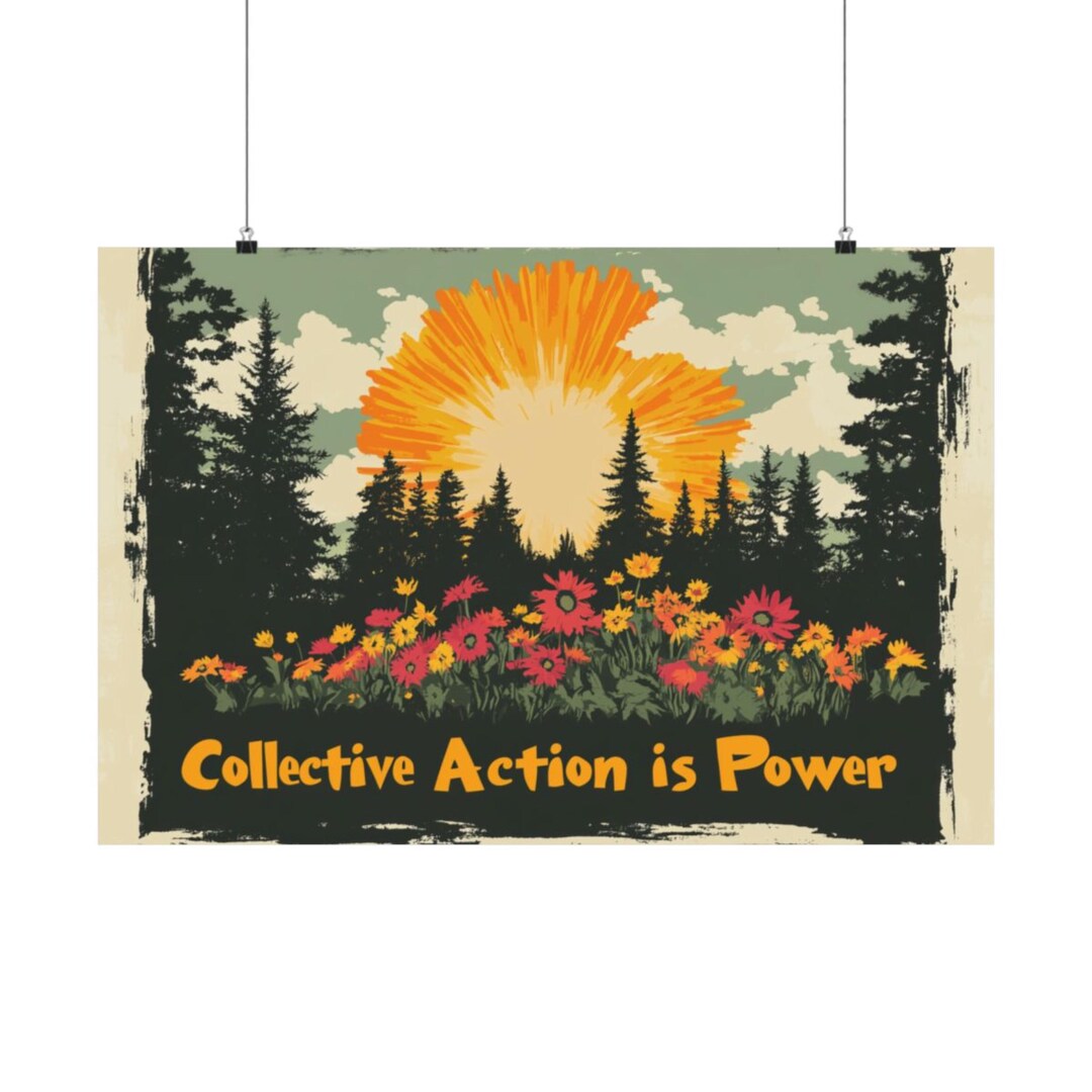 Collective Action is Power Poster Wall Art Strength in Unity and ...