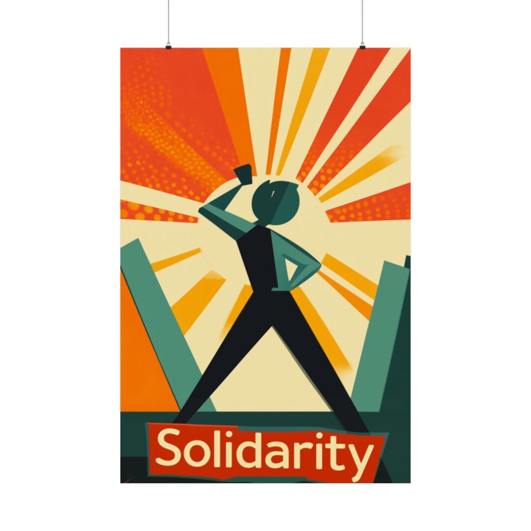 Bold Solidarity Poster Wall Art Stand Together Support Workers' Rights ...