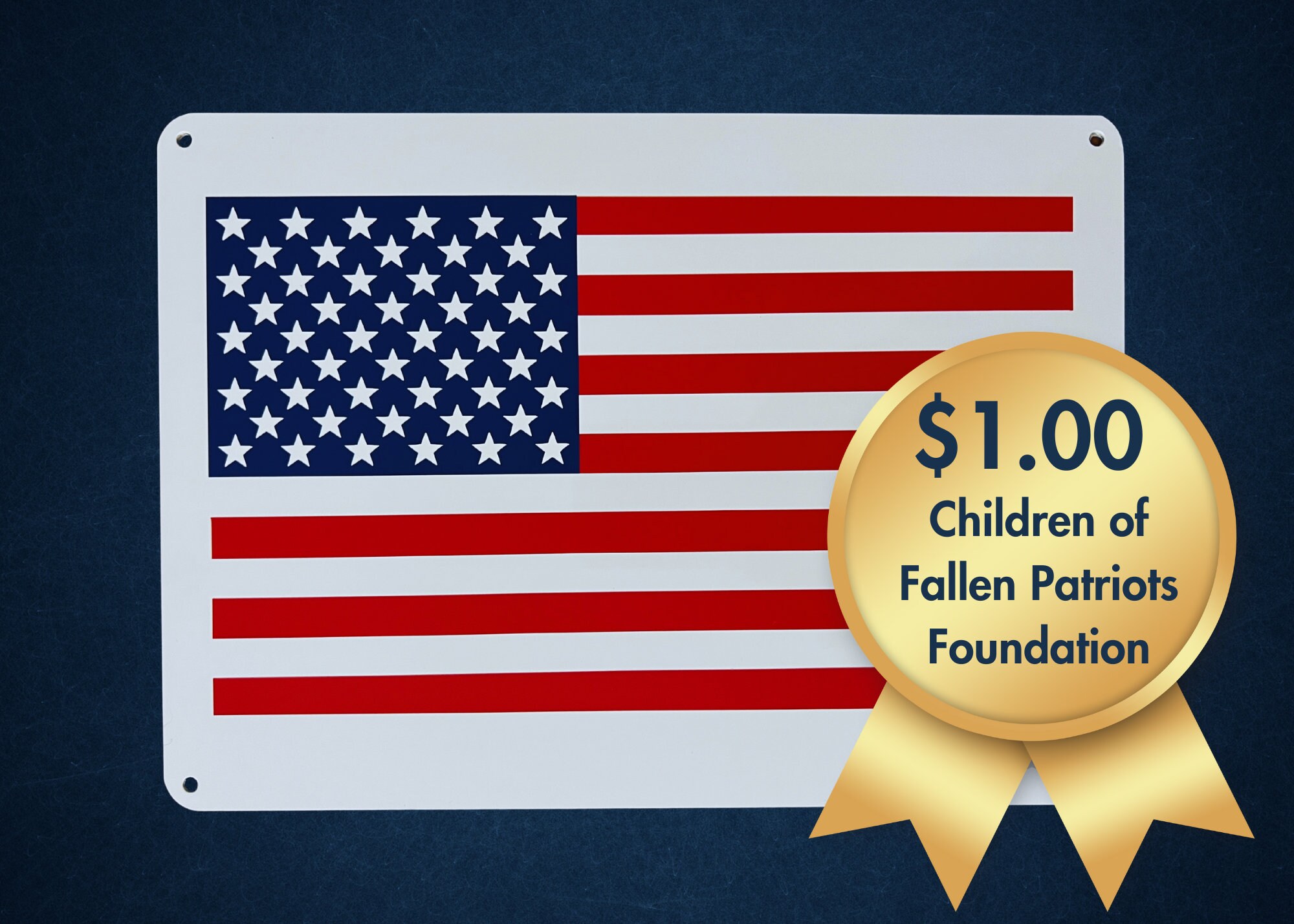 American Flag Metal Mailbox Sign 2-sided | Patriotic Decor | USA Sign ...